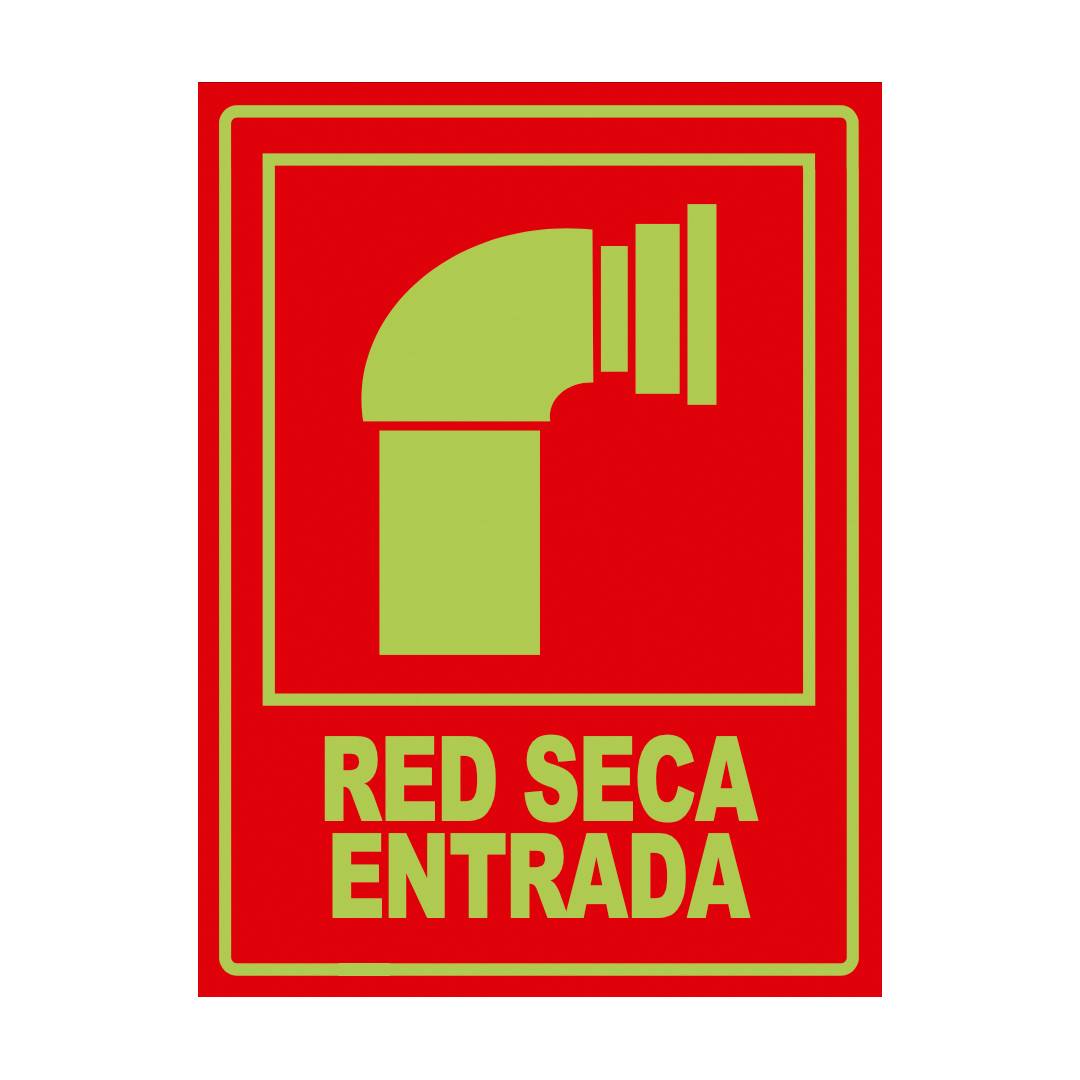 SEÑAL FOTOLUMINISCENTE RED SECA ENTRADA VERTICAL - Start Fire