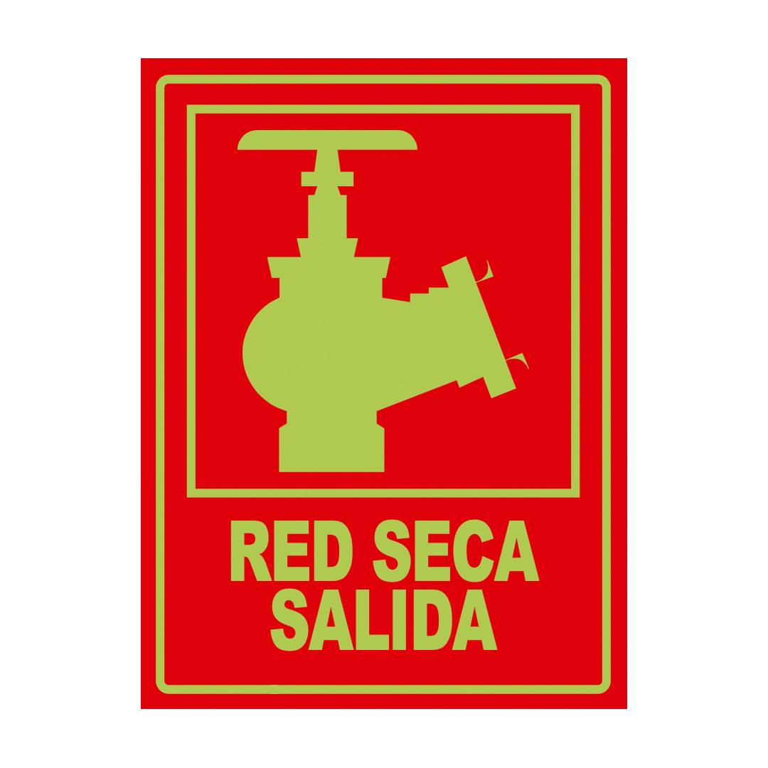 SEÑAL FOTOLUMINISCENTE RED SECA SALIDA VERTICAL - Start Fire