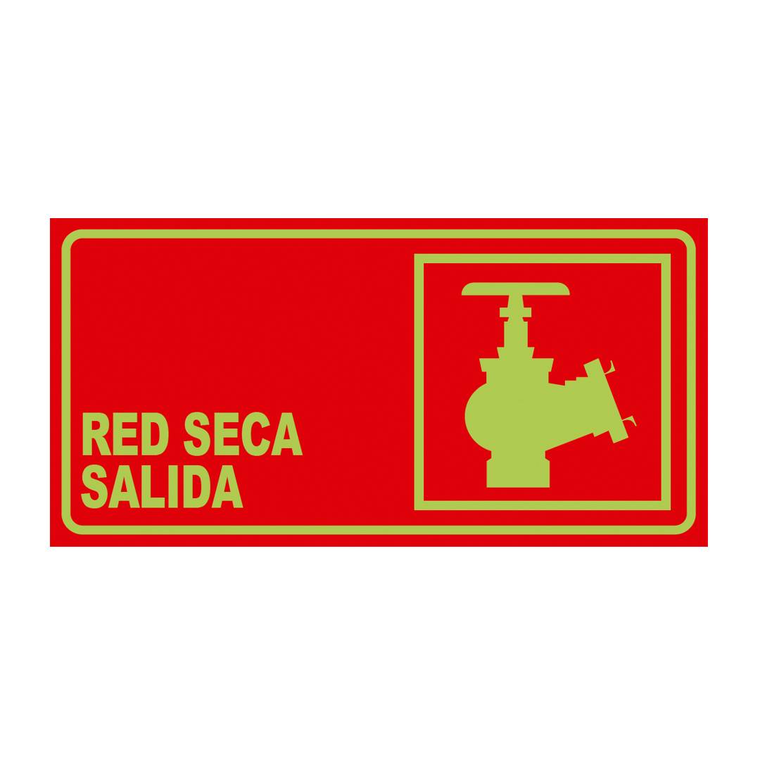 SEÑAL FOTOLUMINISCENTE RED SECA SALIDA HORIZONTAL - Start Fire