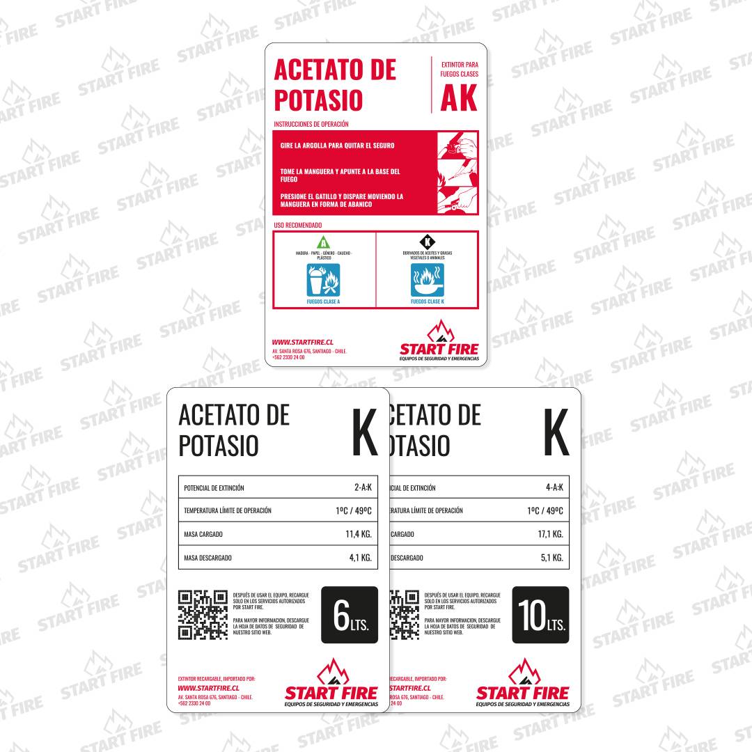 ETIQUETA ACETATO POTASIO - Start Fire