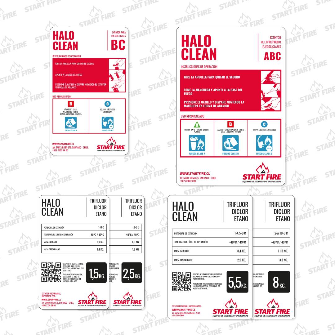 ETIQUETA HALO CLEAN - Start Fire